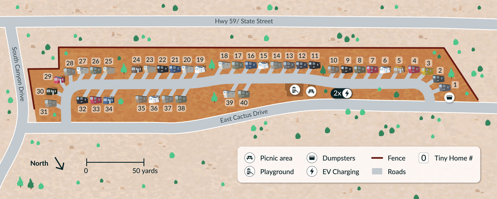 Park Map - Zion's Tiny Getaway